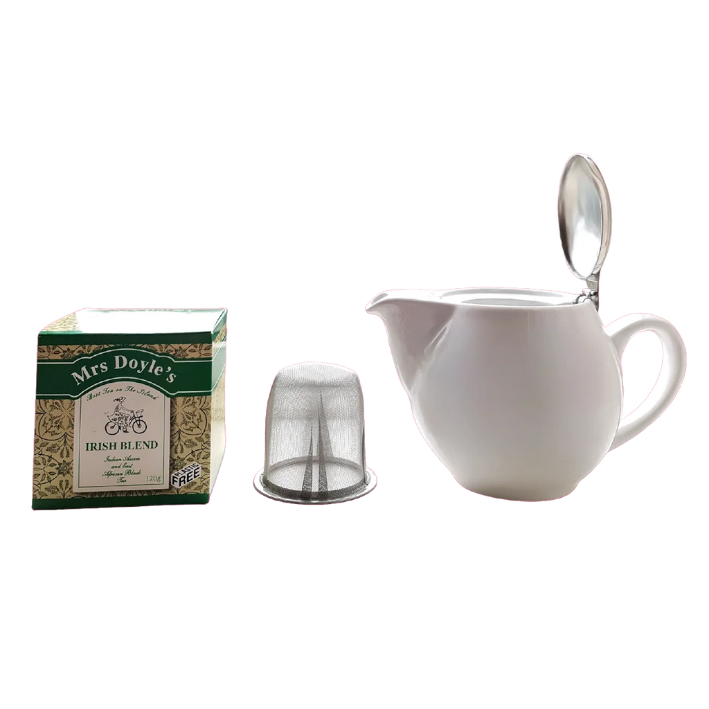 snow white tea pot gift set. | mrs. doyle's tea